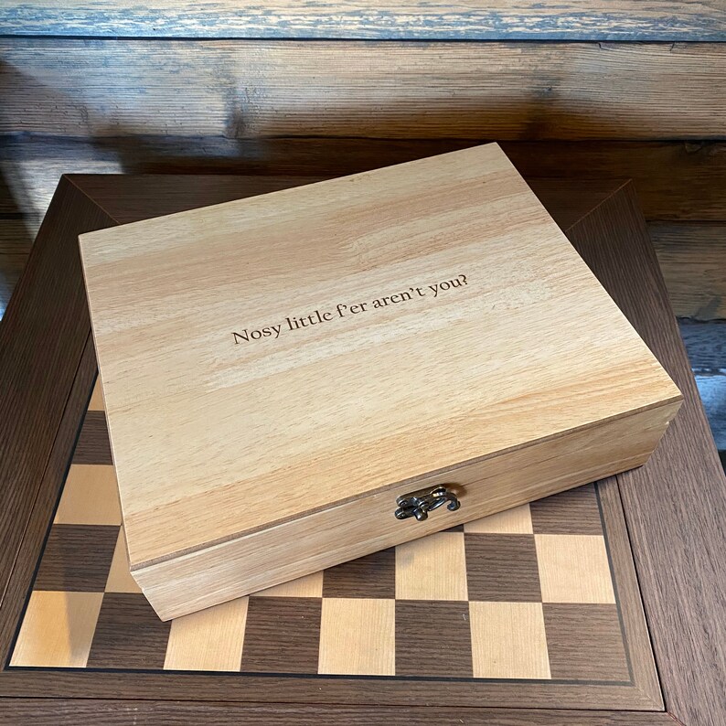Personalized Wooden Shut the Box With Lid Natural - Etsy