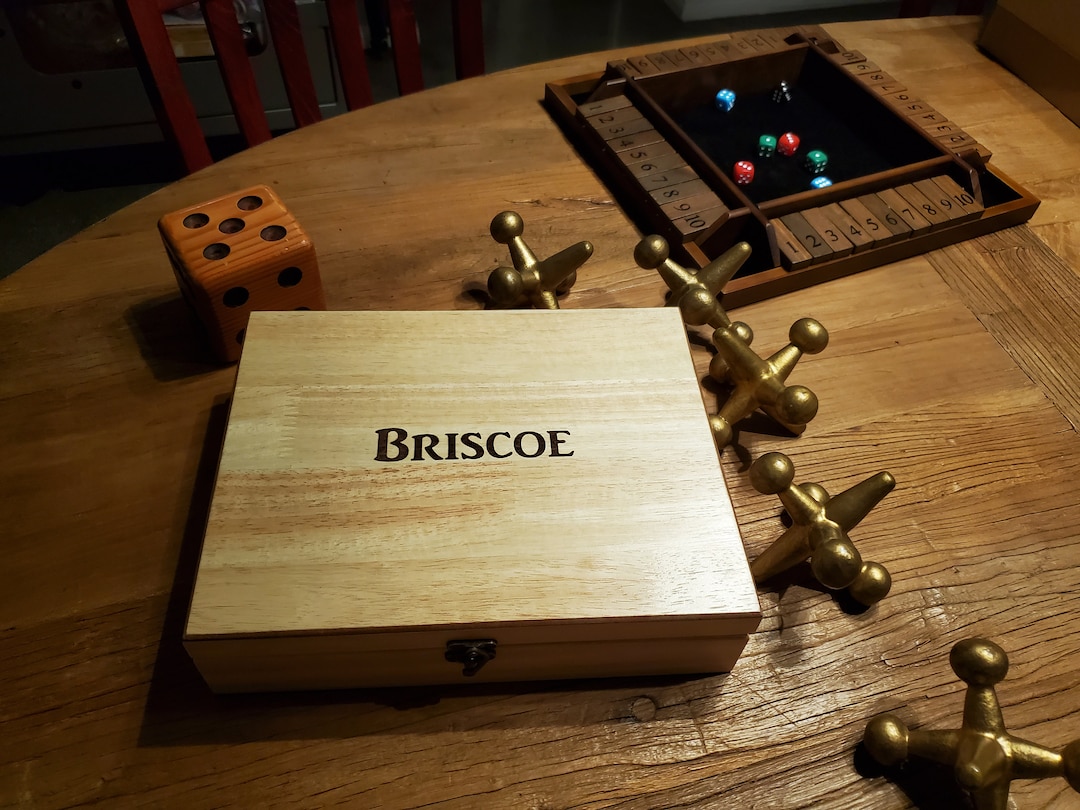 Personalized Wooden Shut the Box With Lid - Natural - Etsy