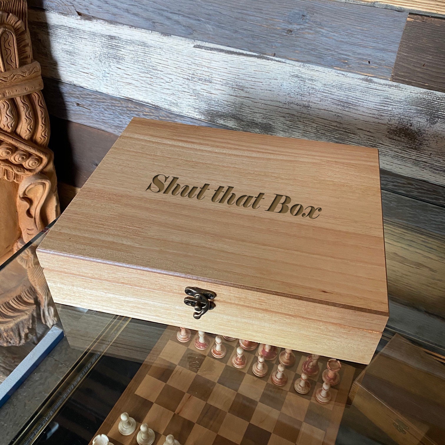 Personalized Wooden Shut the Box With Lid Natural - Etsy