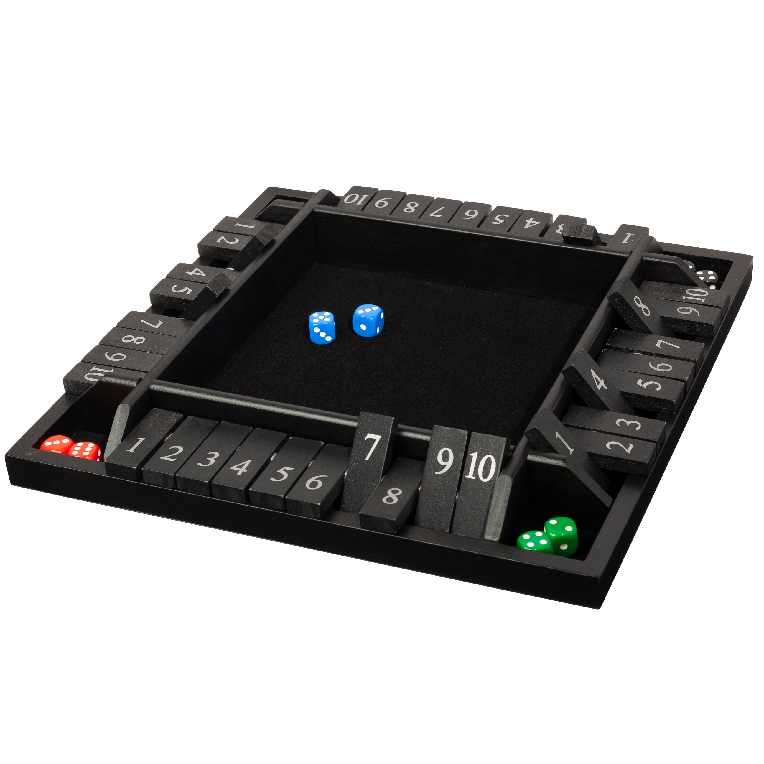 Personalized Large 4-player Shut the Box With Lid Black | Etsy