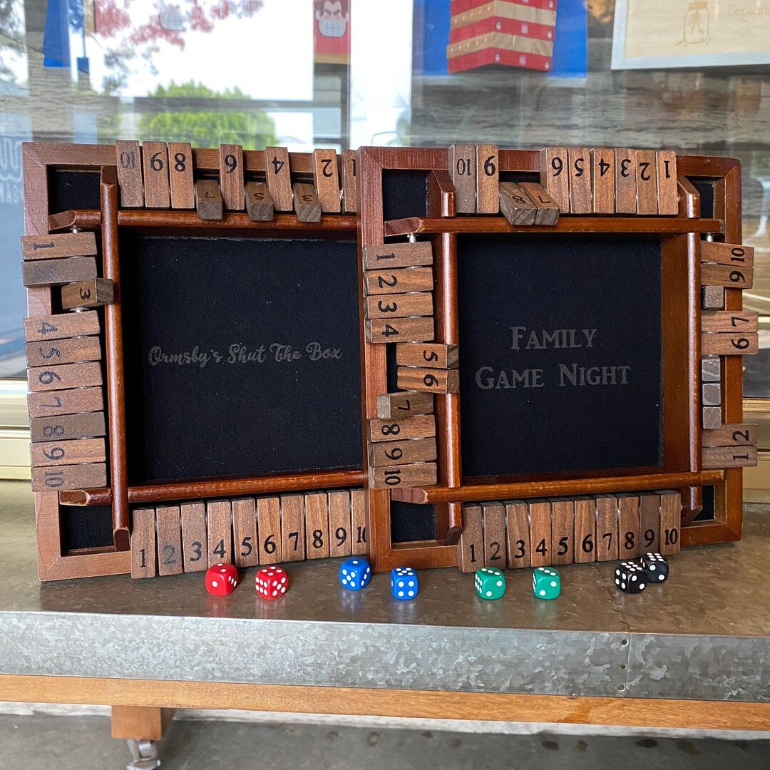 Personalized Mini 4-player Shut the Box - for Special Occasions ...