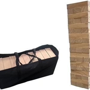 Personalized Jumbo Wooden Block Tower (29" Tall) - Etsy