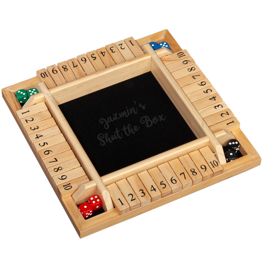 Personalized Mini 4-player Shut the Box Natural - Etsy