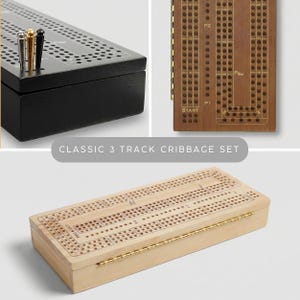 Personalized 3 Track Cribbage Board With 2 Card Deck Storage - Etsy