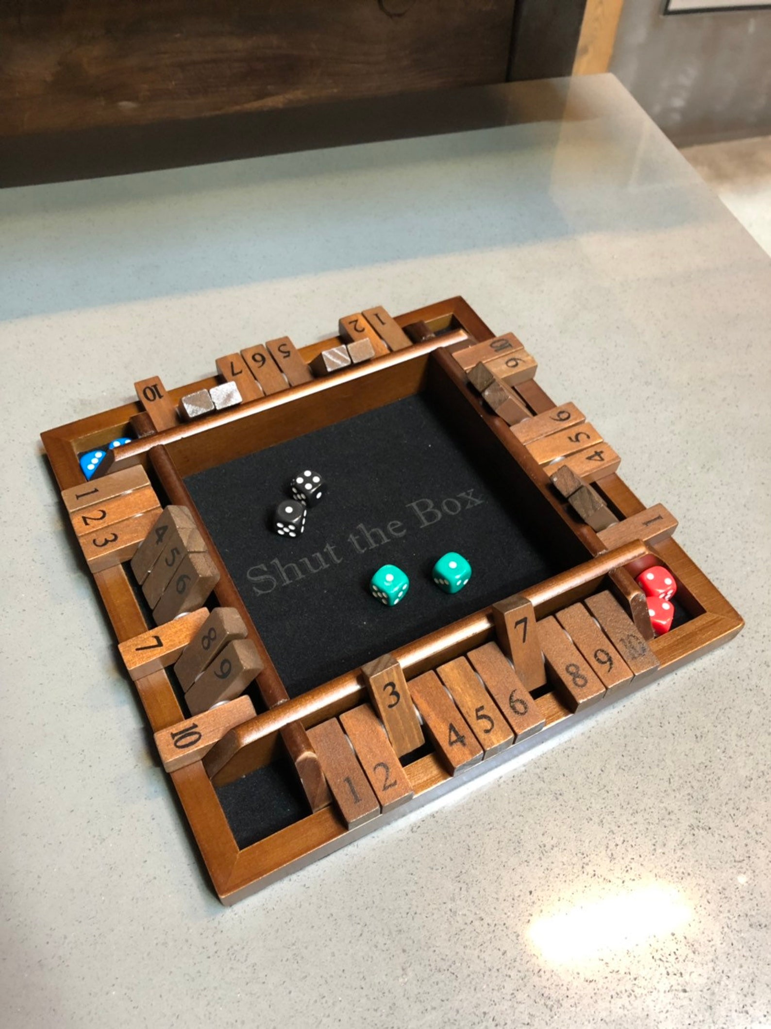 Personalized Mini 4-player Shut the Box - Etsy