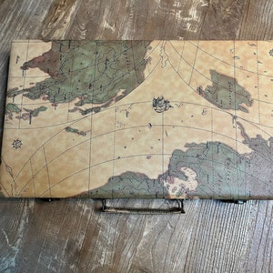 Personalized 18" Backgammon Set - Tan Map Style - Etsy