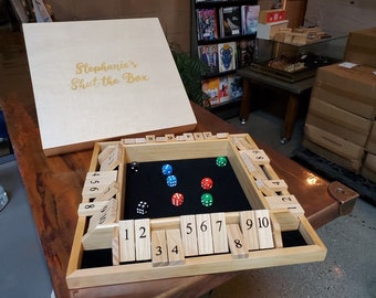 Personalized Large 4-player Shut the Box | Etsy