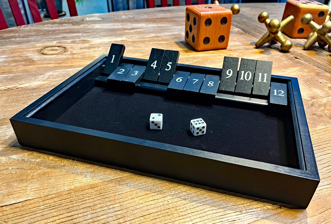 Personalized Wooden Shut the Box Game (13 Inch.) - Black - Etsy