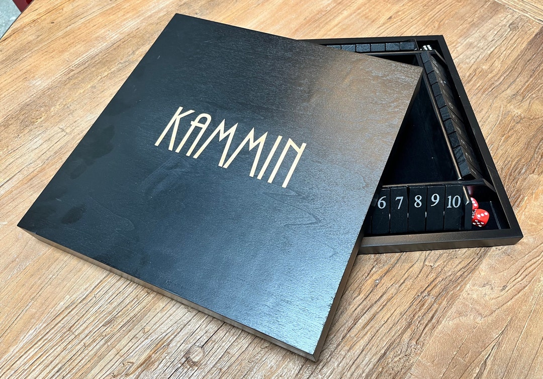 Personalized Large 4-player Shut the Box With Lid - Black - Etsy