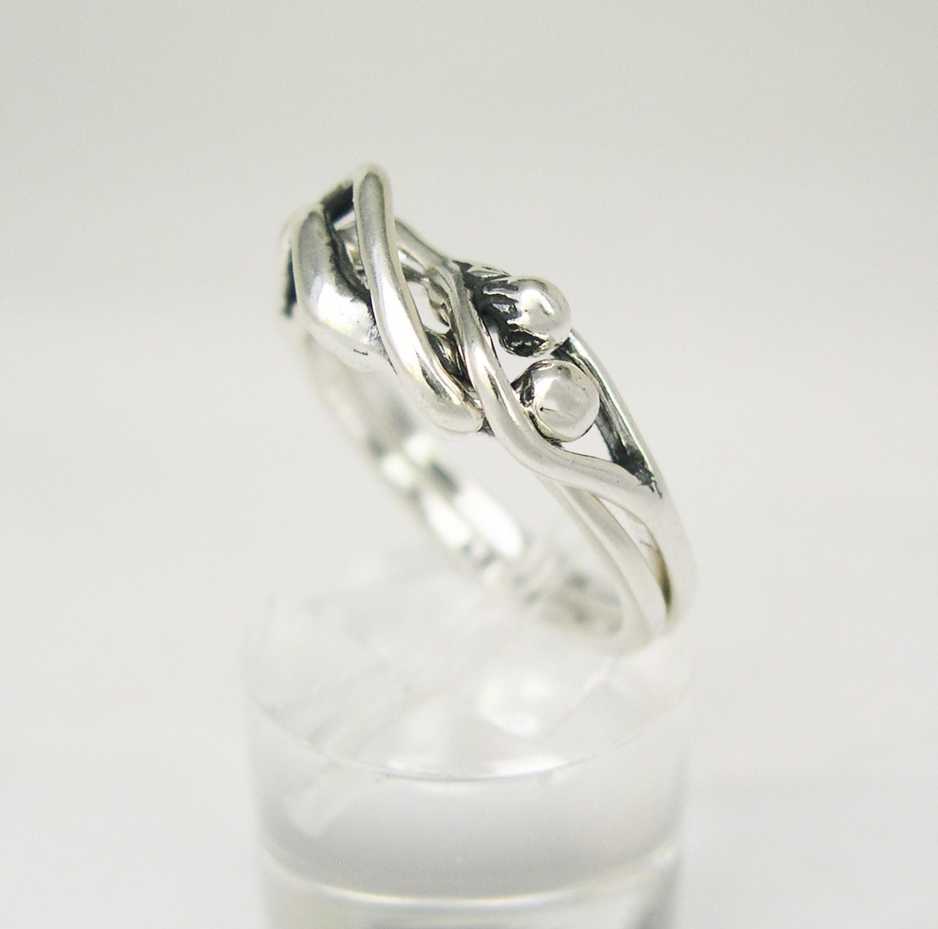 Woman/woman Embrace Puzzle Ring-sterling Silver - Etsy Canada