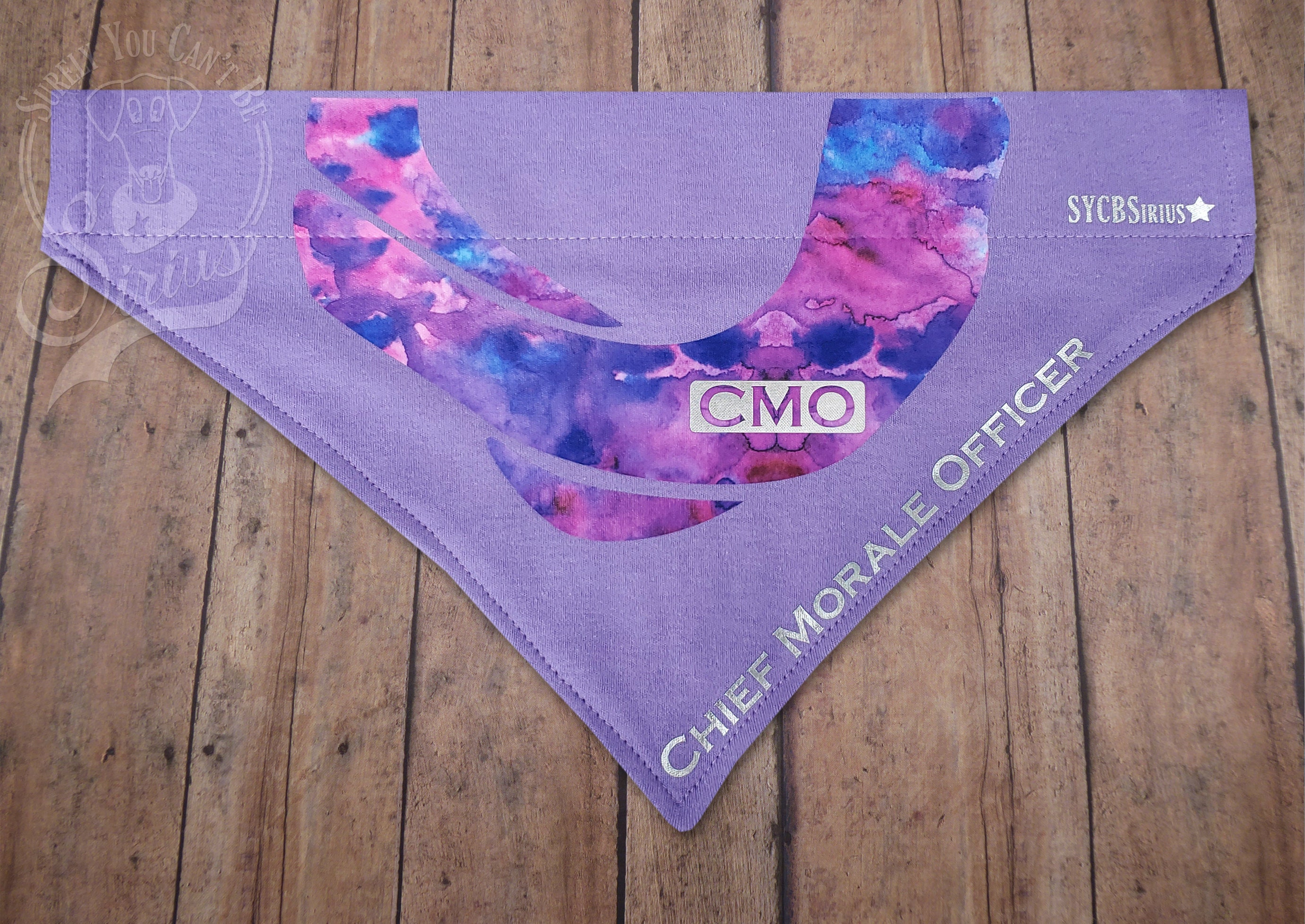 CMO - Chief Morale Officer. Funny Dog Bandana. Over-the-collar. Office ...