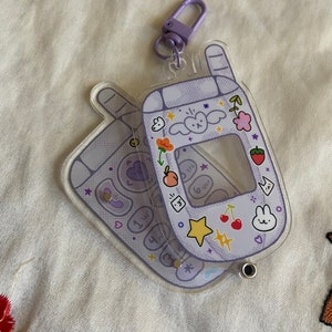 Kawaii Flip Phone Keychain Photo Frame - Etsy