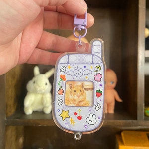 Kawaii Flip Phone Keychain Photo Frame - Etsy