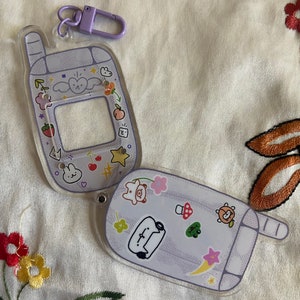 Kawaii Flip Phone Keychain Photo Frame - Etsy