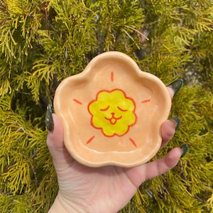 Flower Face Ceramic Dish/tray - Etsy