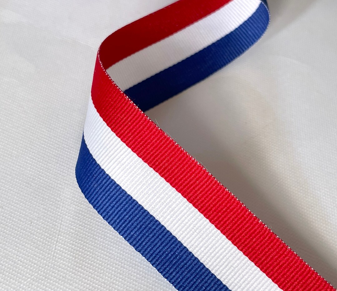 French Tricolor Flag Ribbon 25mm Wide, Sold in Multiples - Etsy