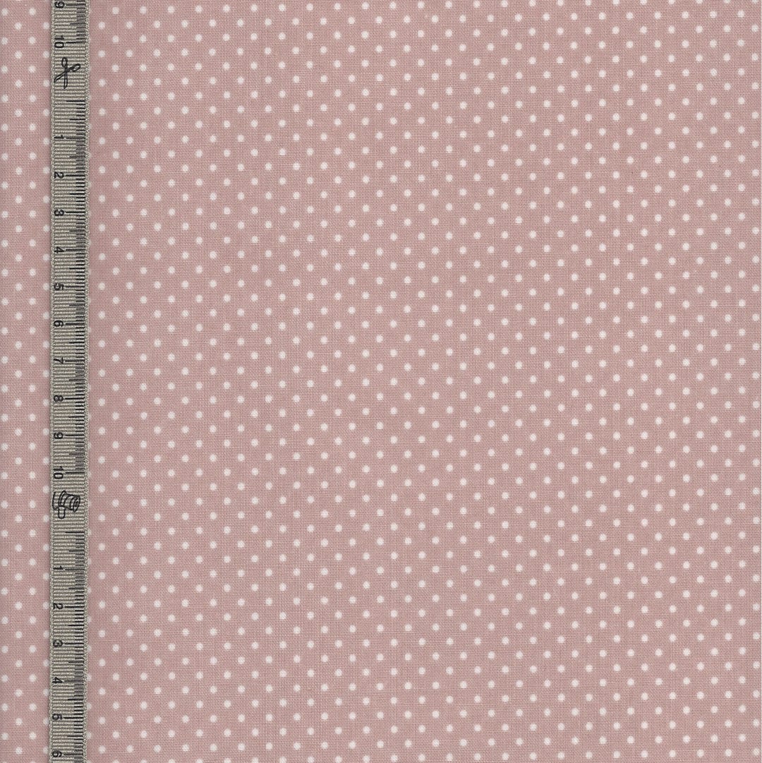 Pink Coated Cotton Oilcloth With White Polka Dot Pattern, Sold by the ...