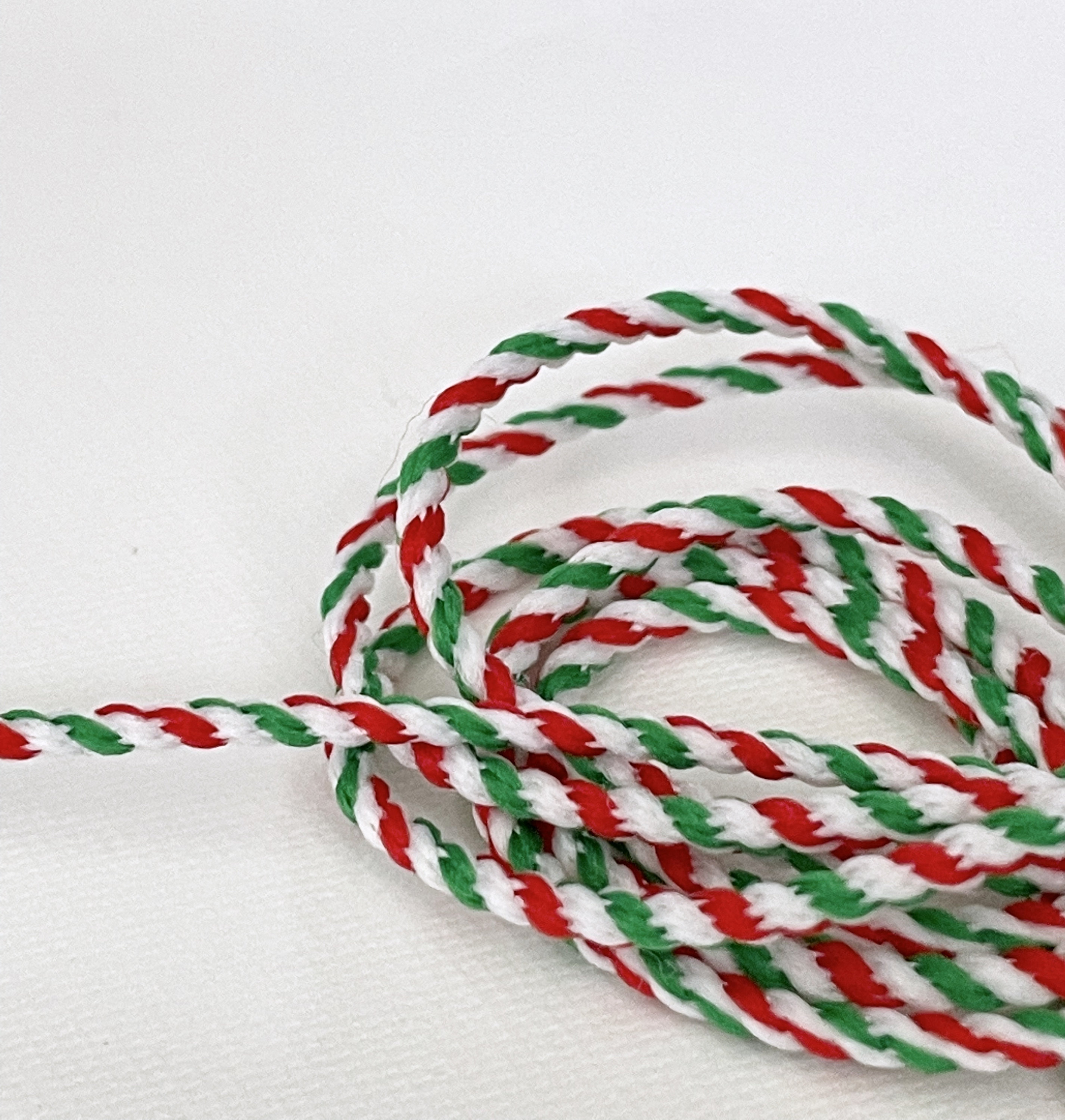 Papercraft Blue white red cotton tricolor cord 4mm in diameter sold per ...