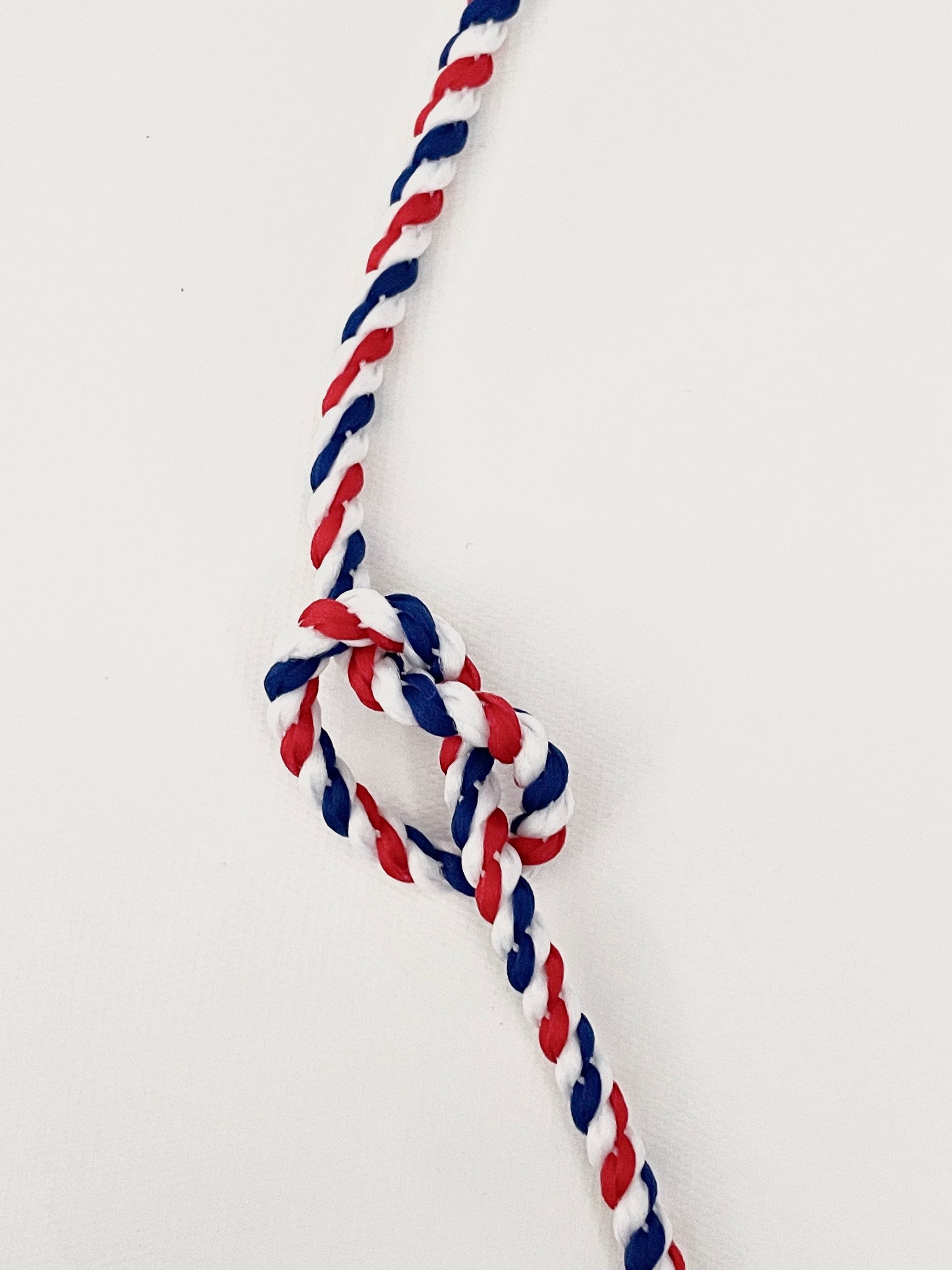 Papercraft Blue white red cotton tricolor cord 4mm in diameter sold per ...