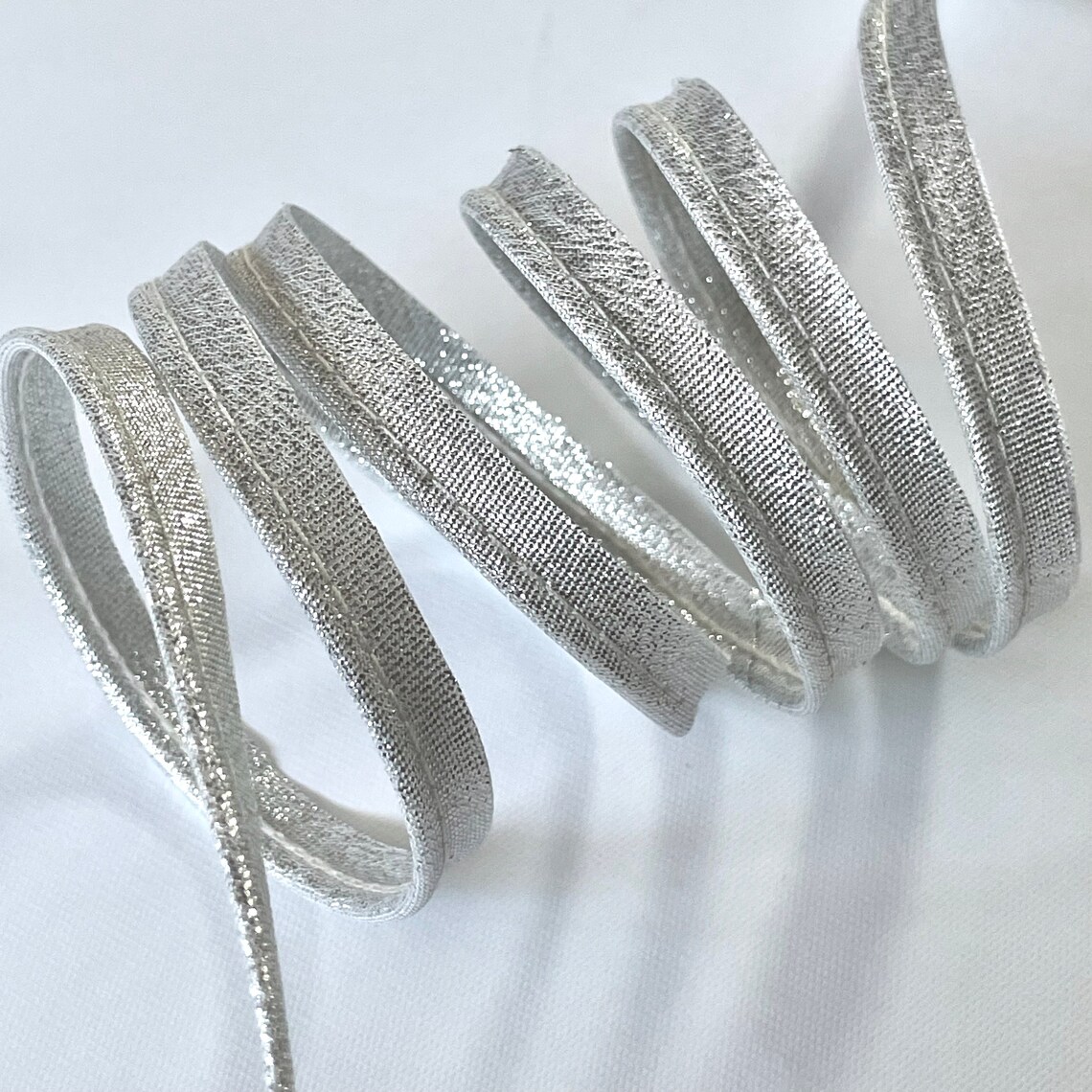 Exceeding Metallic Silver Piping 10mm Wide - 2 Mm Ø, Sold by the Meter ...
