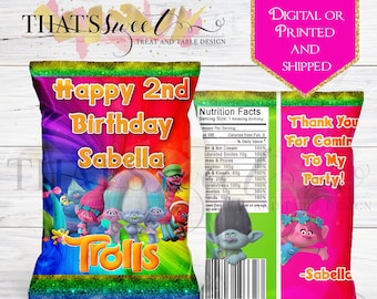 Trolls chip bags | Etsy