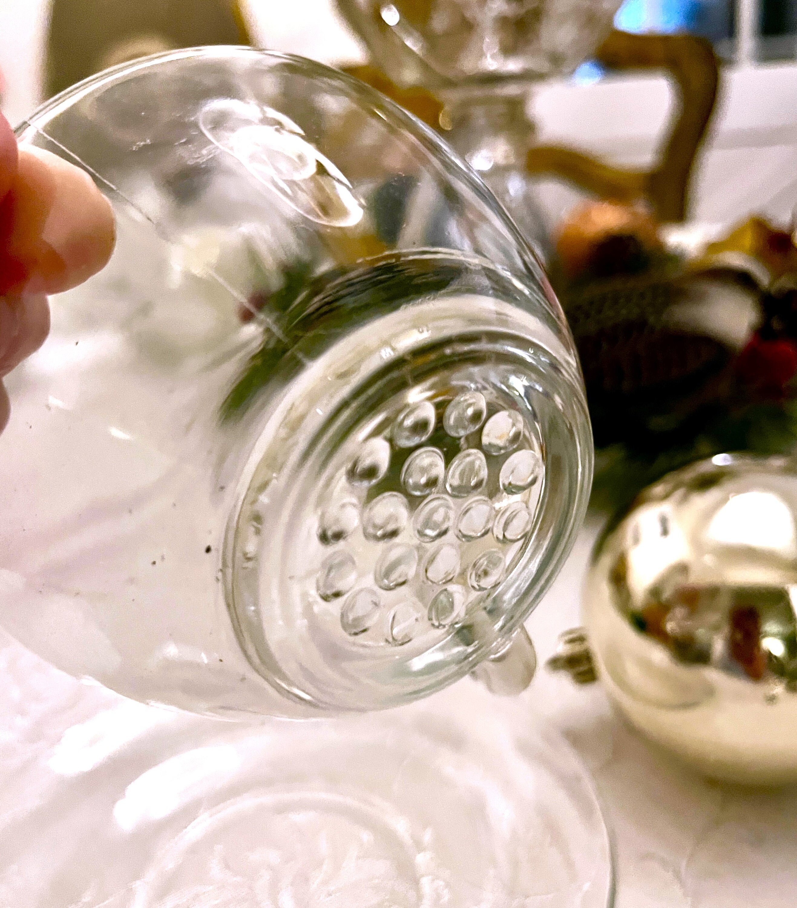 VINTAGE GLASS DINNERWARE - Loop Edge Luncheon Plates, Hazel-atlas Capri ...