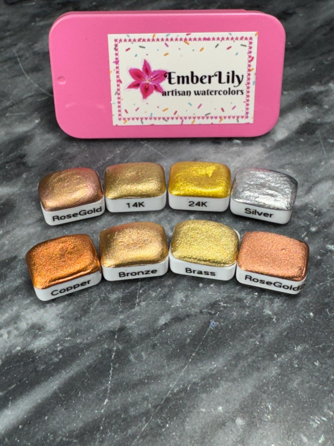 Precious Metals Watercolor Paint Set: Gilded Radiance Collection - Etsy