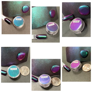 Mermaid Colorshift PIGMENT Set of 6 Hypershift Chrome PIGMENTS - Etsy
