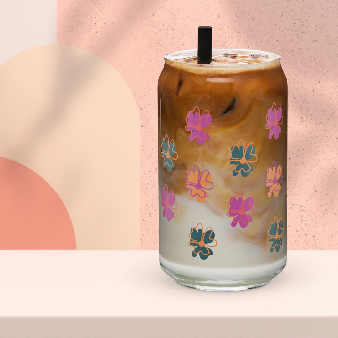 Flower Pop Beer Can Glass - Etsy