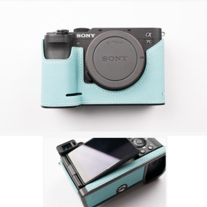 Premium Edition Sony A7C Handmade Half Case Cowhide Leather Camera Bag ...