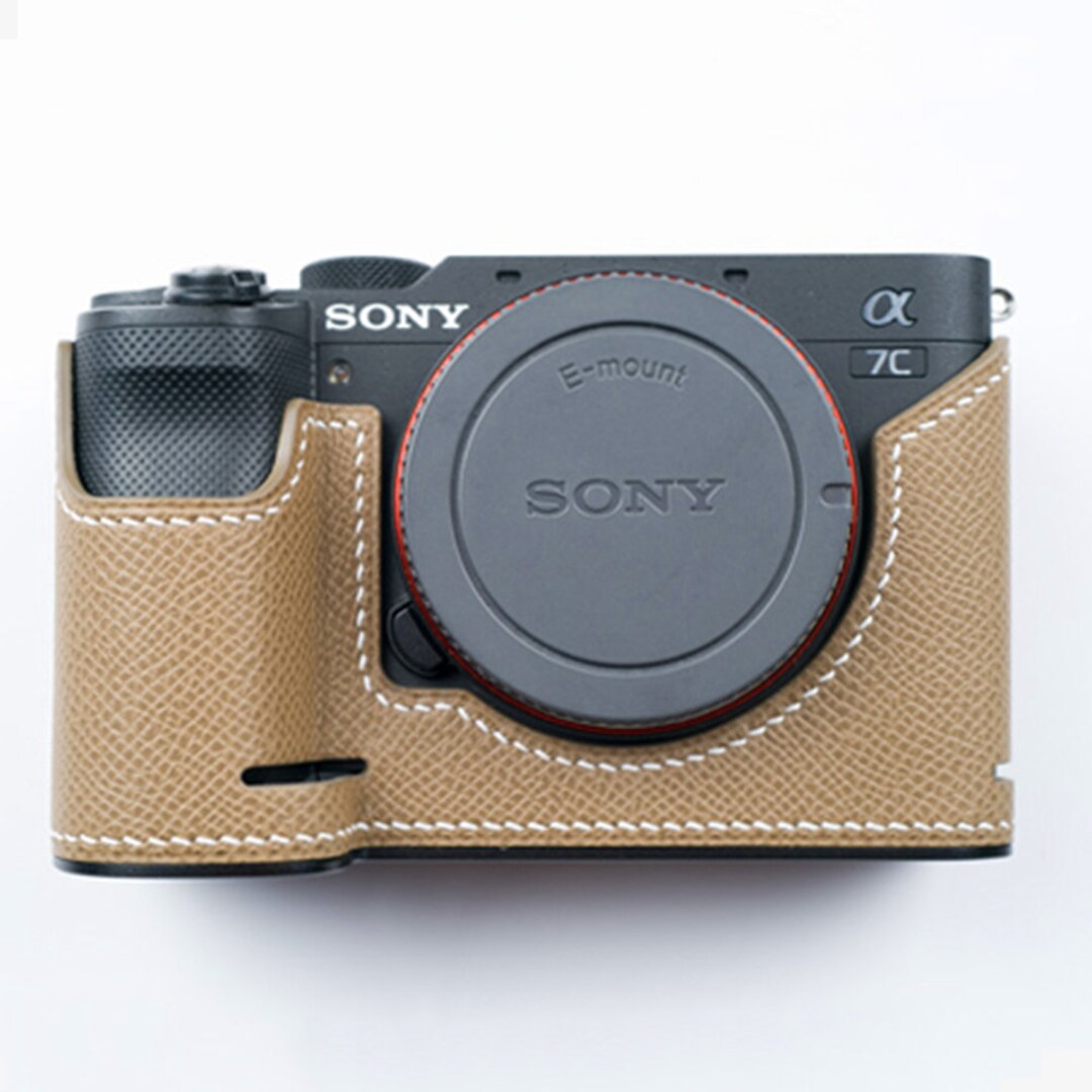 Premium Edition Sony A7C Handmade Half Case Rindsleder Kameratasche ...