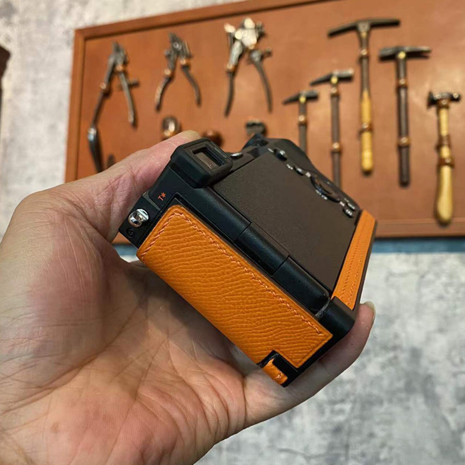 Premium Edition Sony A7c Handmade Half Case Cowhide Leather | Etsy