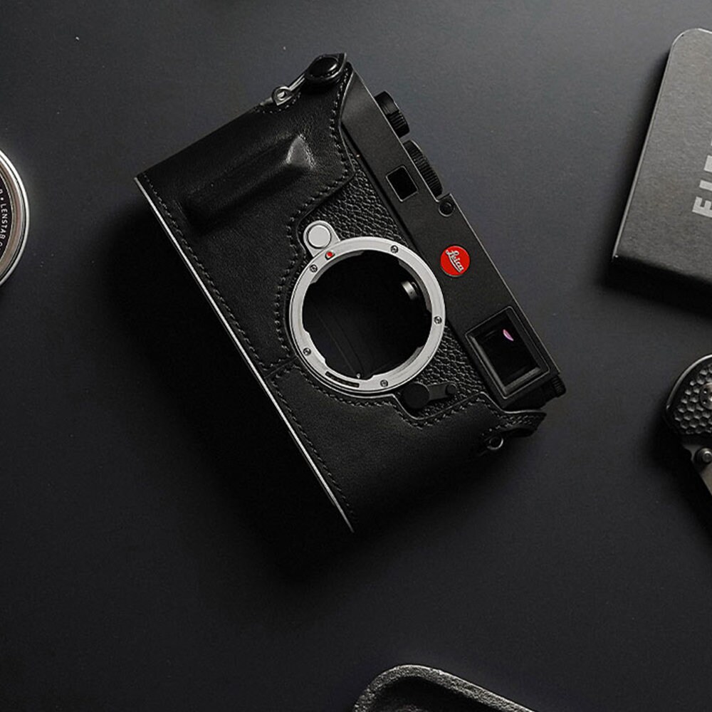 MS Edition LEICA M11 handmade half case Italian leather Camera bag Case ...