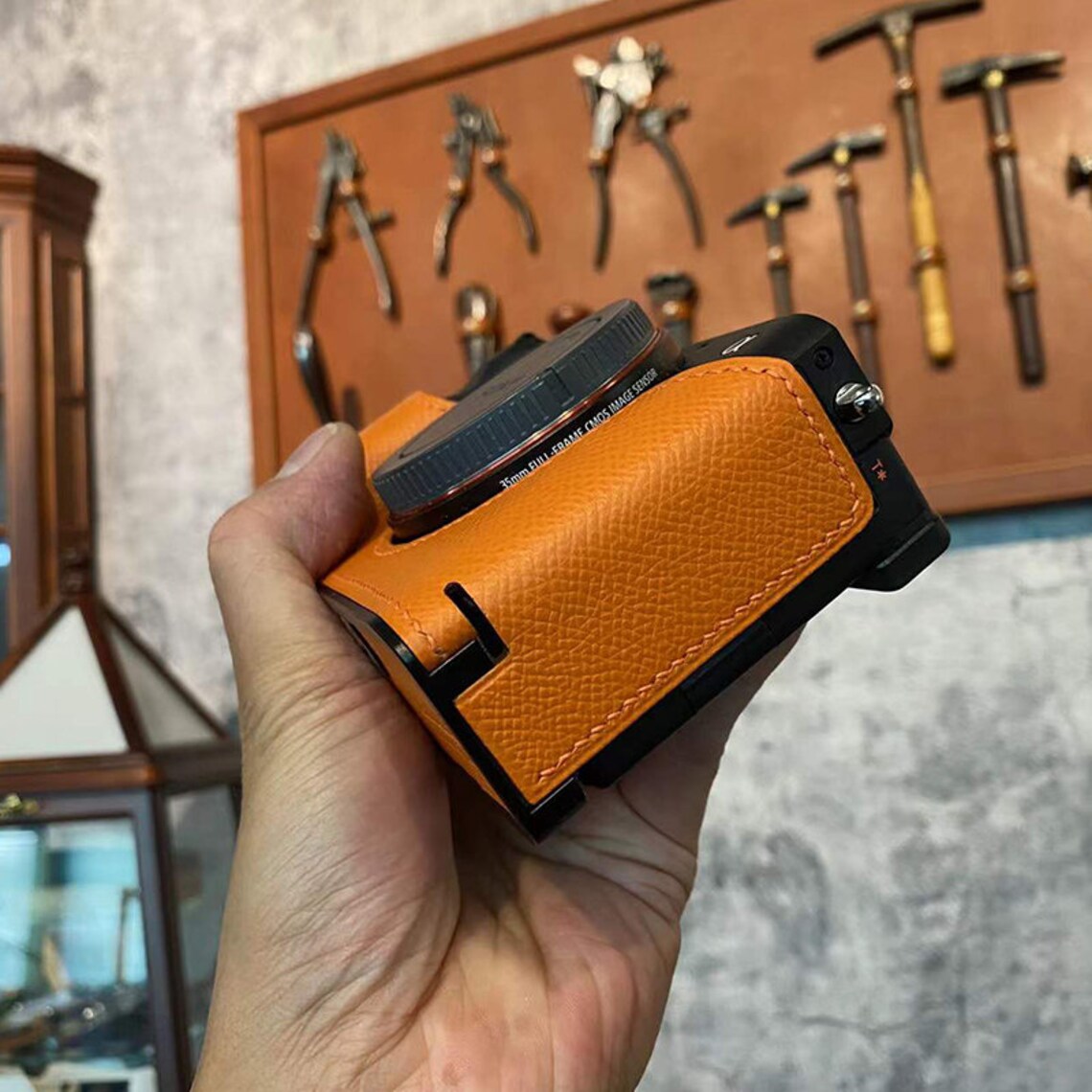 Premium Edition Sony A7c Handmade Half Case Cowhide Leather | Etsy