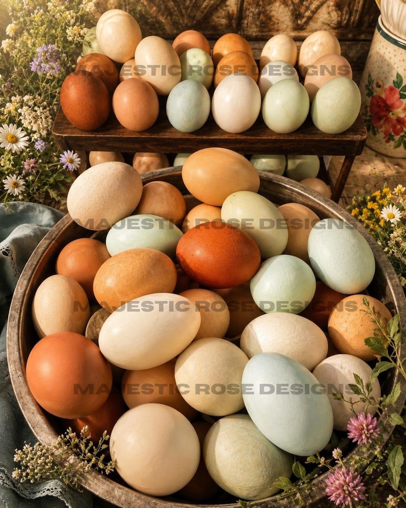 Rainbow Farm Fresh Eggs Printable Wall Art | Cottagecore Kitchen Decor ...