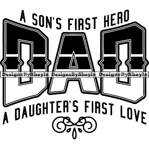 Black Dad Son First Hero a Daughter First Love Svg - Etsy UK