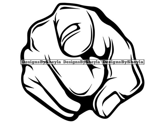 Pointing Finger At You Vector