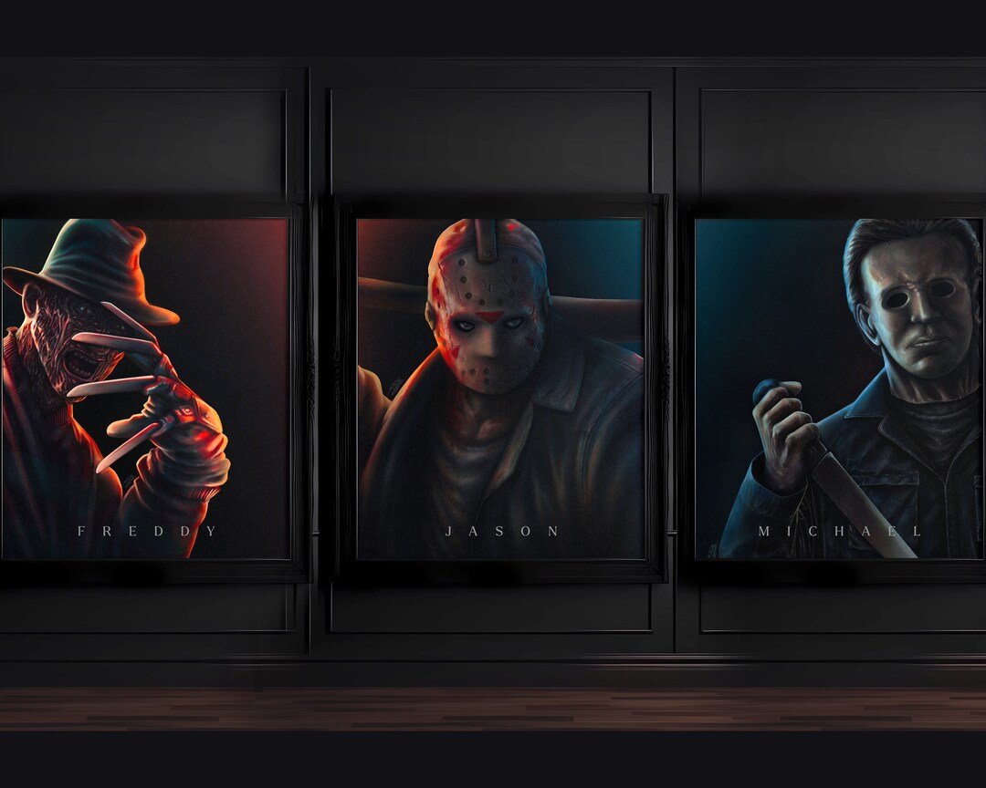 Freddy Krueger Jason Voorhees Michael Myers Iconic 80s Horror Slasher ...