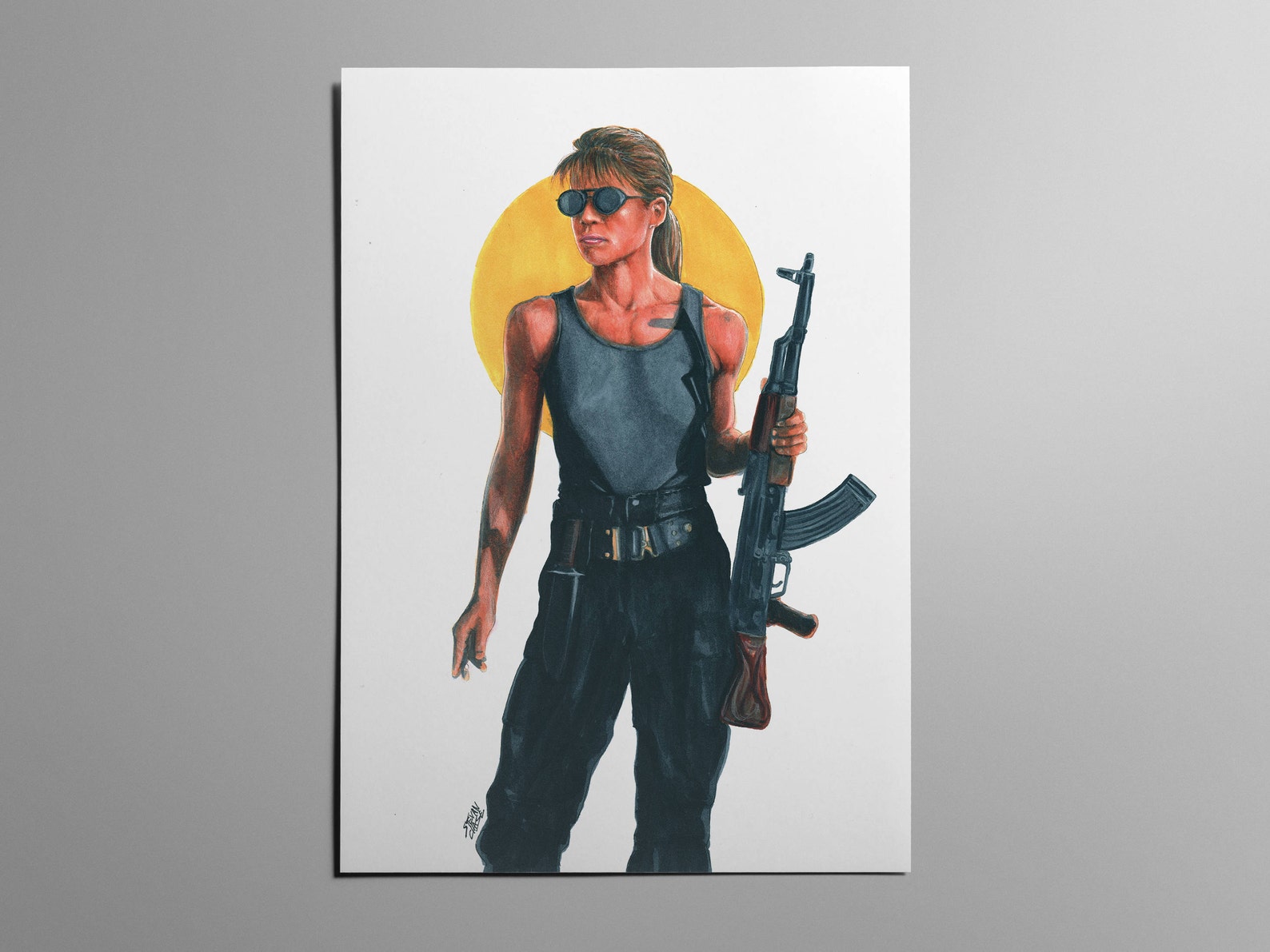 1991 Terminator 2 | Sarah Connor Iconicharacter Art Print - Etsy
