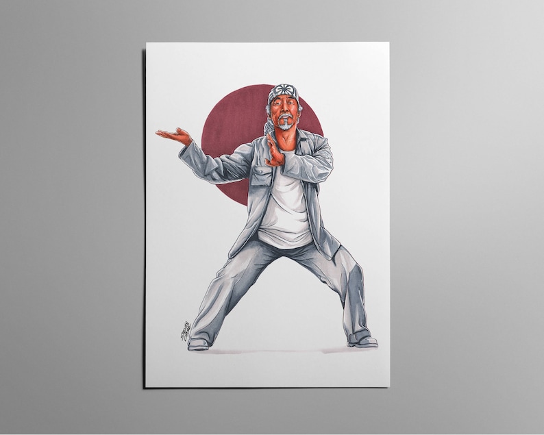 1984 the Karate Kid | Mr. Miyagi Iconicharacter Art Print - Etsy