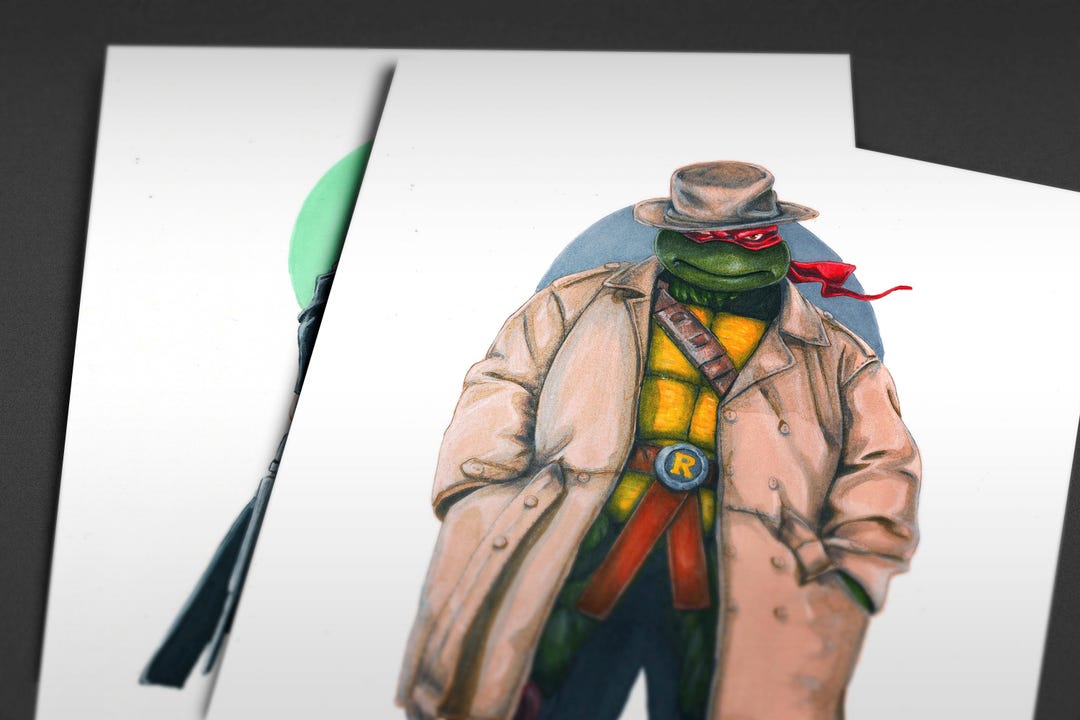 Ninja Turtle | 90s Raphael TMNT Art Print - Etsy