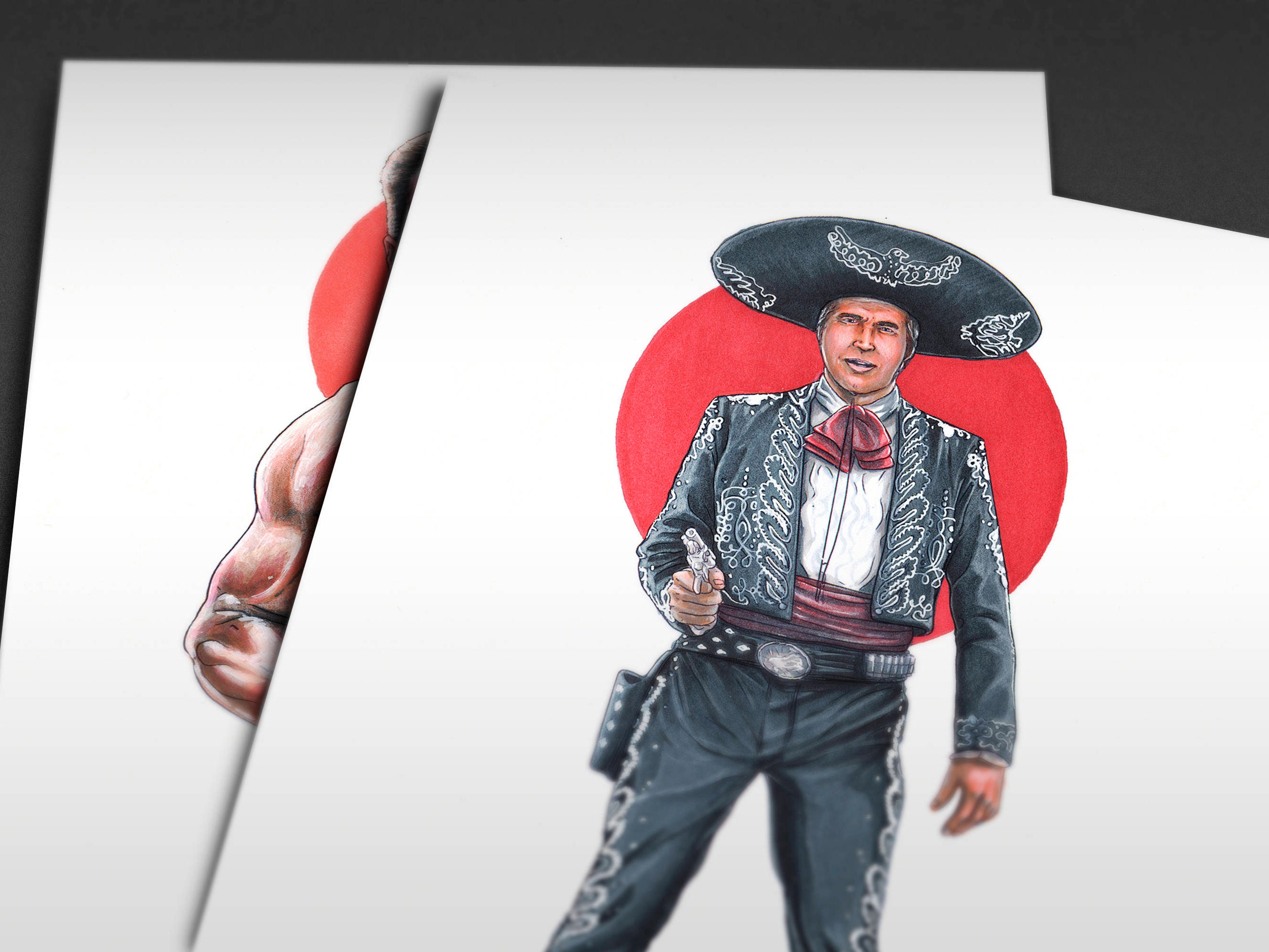 1986 ¡three Amigos! | Chevy Chase Iconicharacter Art Print - Etsy