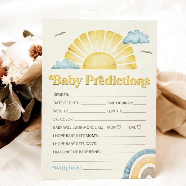 Here Comes the Son Prediction Cards - Etsy