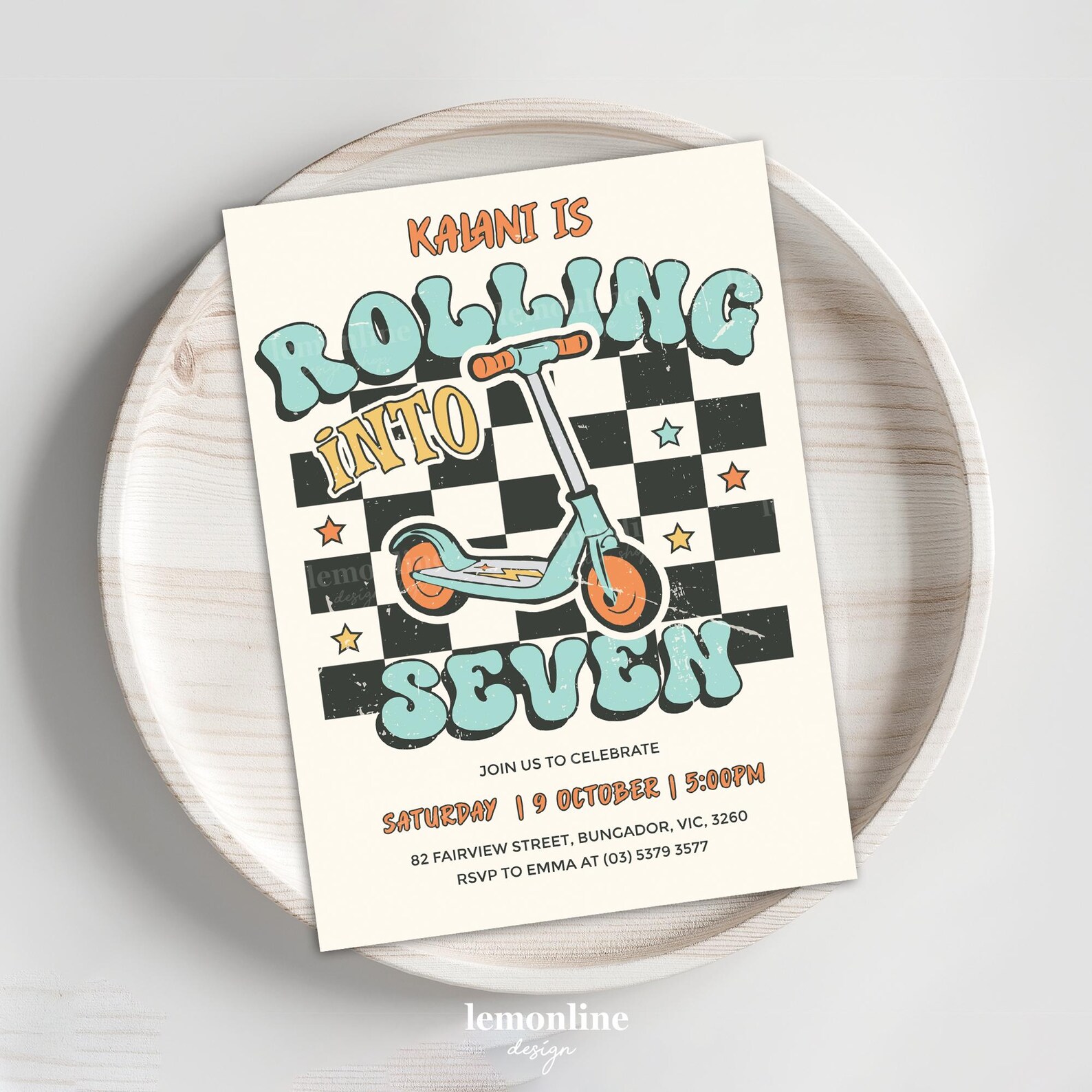 Kick Scooter Birthday Invitation, Scooter Invitation, Scooter Birthday ...