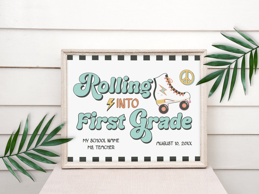 EDITABLE First Day of School Sign Printable, Back to School Sign, 1st ...