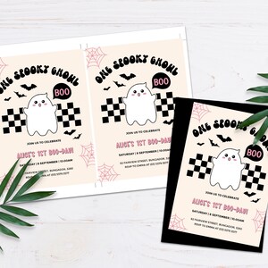Spooky One Invite, Spooky Baby Invite, Halloween Birthday Invitation ...
