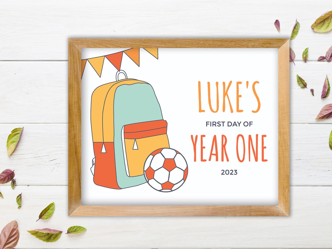 EDITABLE First Day of School Sign Printable, Back to School Sign, 1st ...