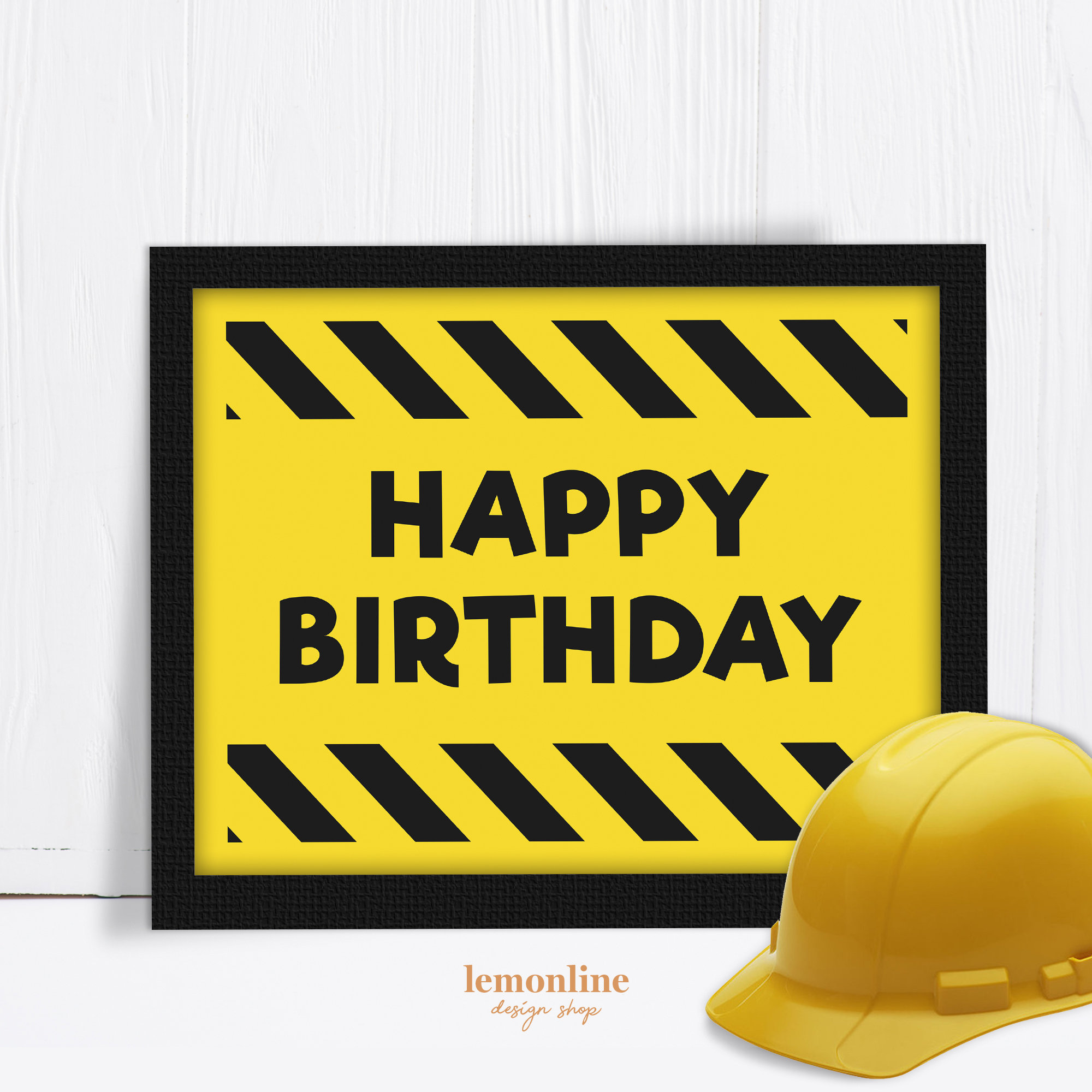 Happy Birthday Road Sign, Construction Party Sign, Road Signs Decor ...