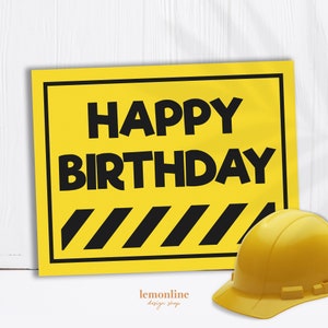 Happy Birthday Road Sign, Construction Party Sign, Road Signs Decor ...