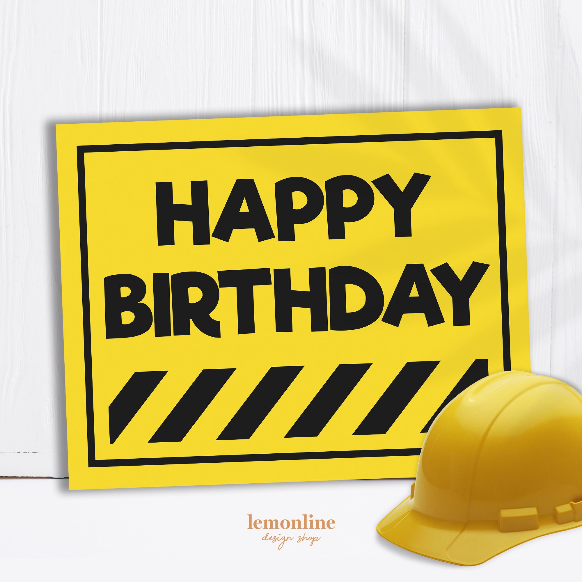 Happy Birthday Road Sign, Construction Party Sign, Road Signs Decor ...